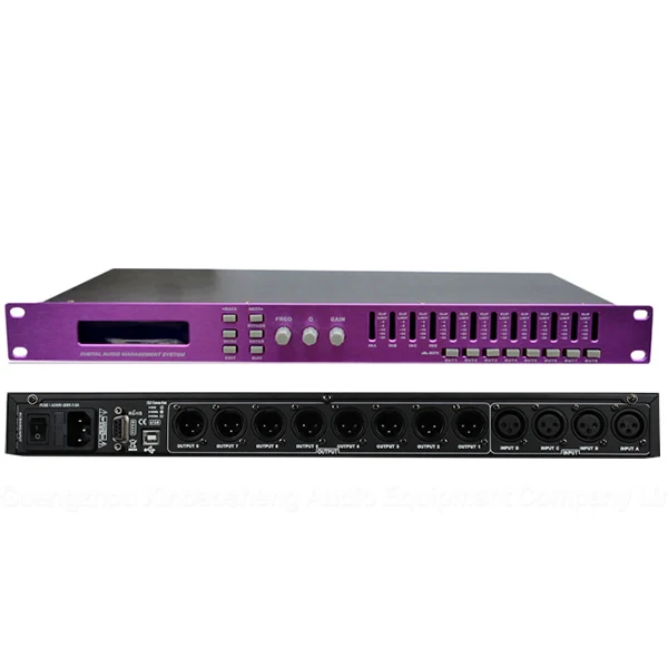 Digital audio processor 4 in 8 out loudspeaker systems processor DP480 ...