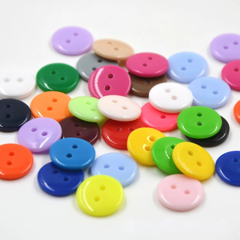 Aliexpress.com : Buy 100PCS Colorful Round 2 Holes Diameter 6mm Resin ...