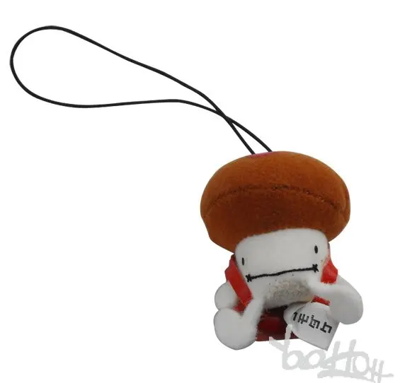 DoCoMo docomodake Mushroom Plush mascot phone strap RED|strap sandal ...