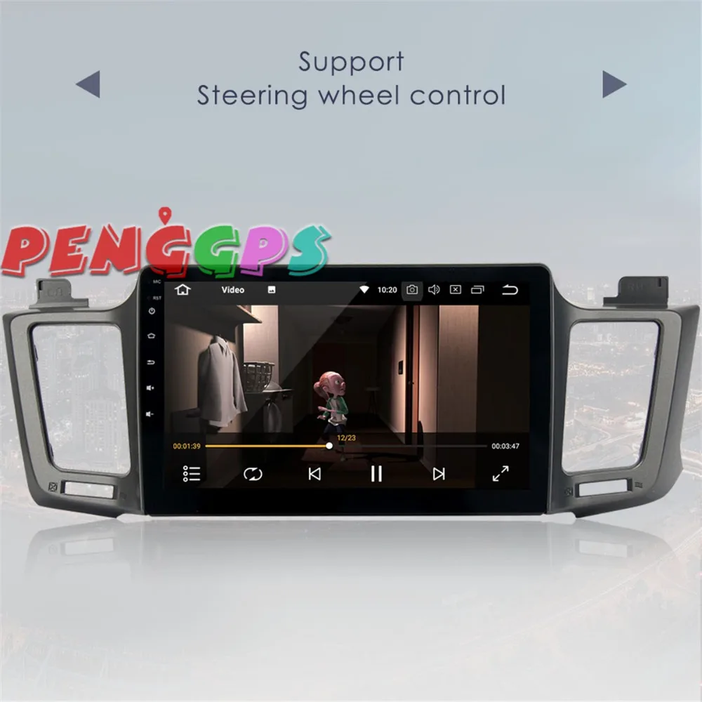 Android 8.0 Car Radio Stereo screen GPS navigation for Toyota RAV4 2013 ...