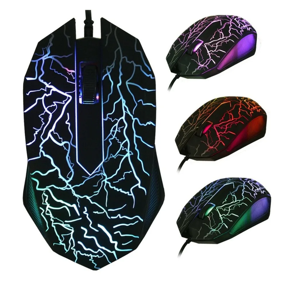 USB Wired 3D LED Optical Gaming Mouse, 3 Botões, Pro Gamer, Ratos de ...