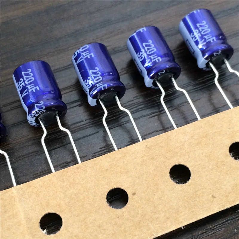 100pcs 220uF 35V M Series 8x11.5mm High Quality 35V220uF Aluminum ...