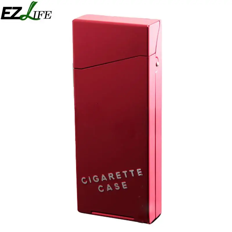 Black Cigarette Box Portable Lady Women Slim Aluminum 20 Pieces Cigar ...