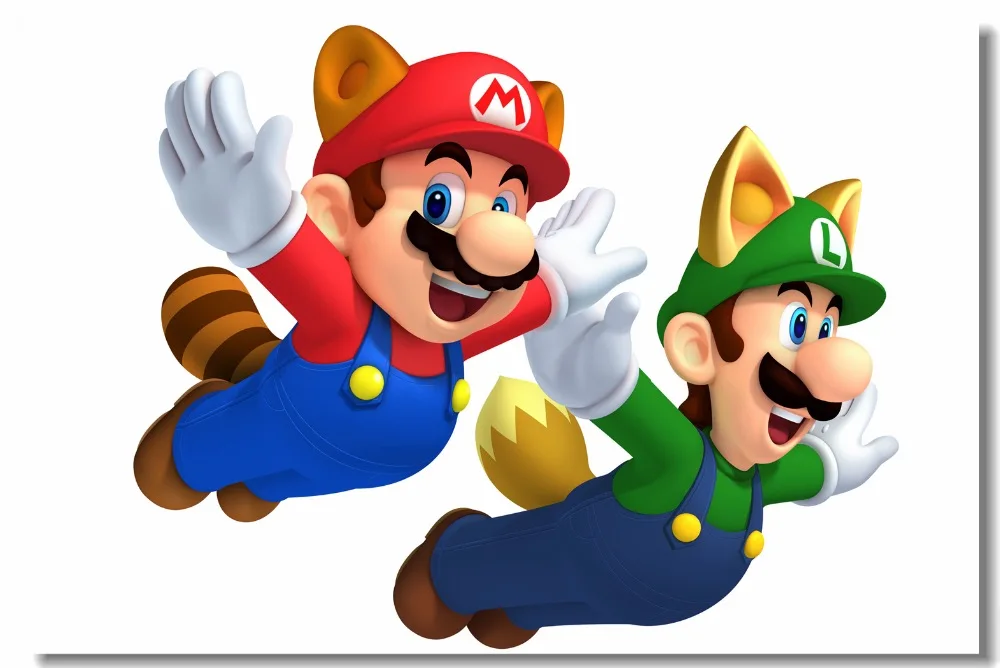 Custom Canvas Wall Decor Bee Luigi Mario Poster Super Mario Galaxy Wall ...