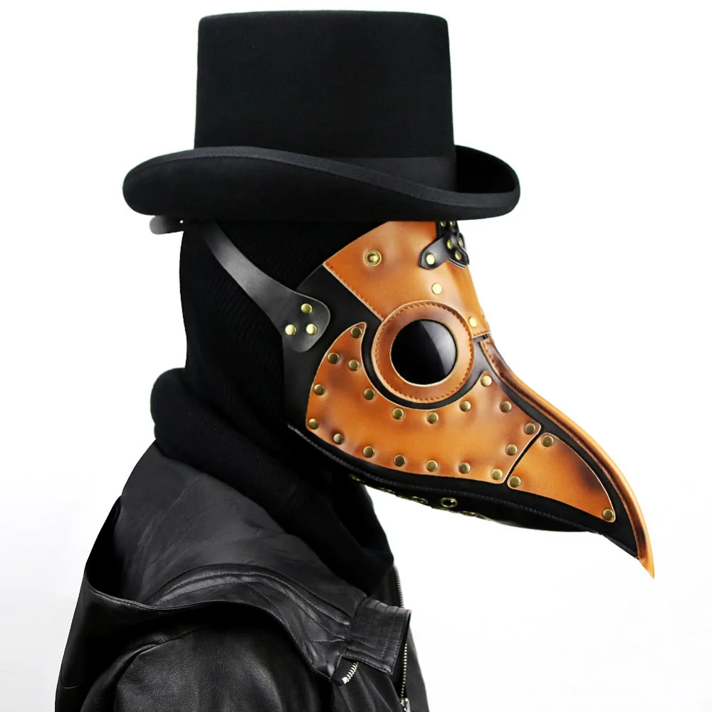 Corstory Vintage Steampunk Gold PU Leather Birds Beak Masks Adult ...