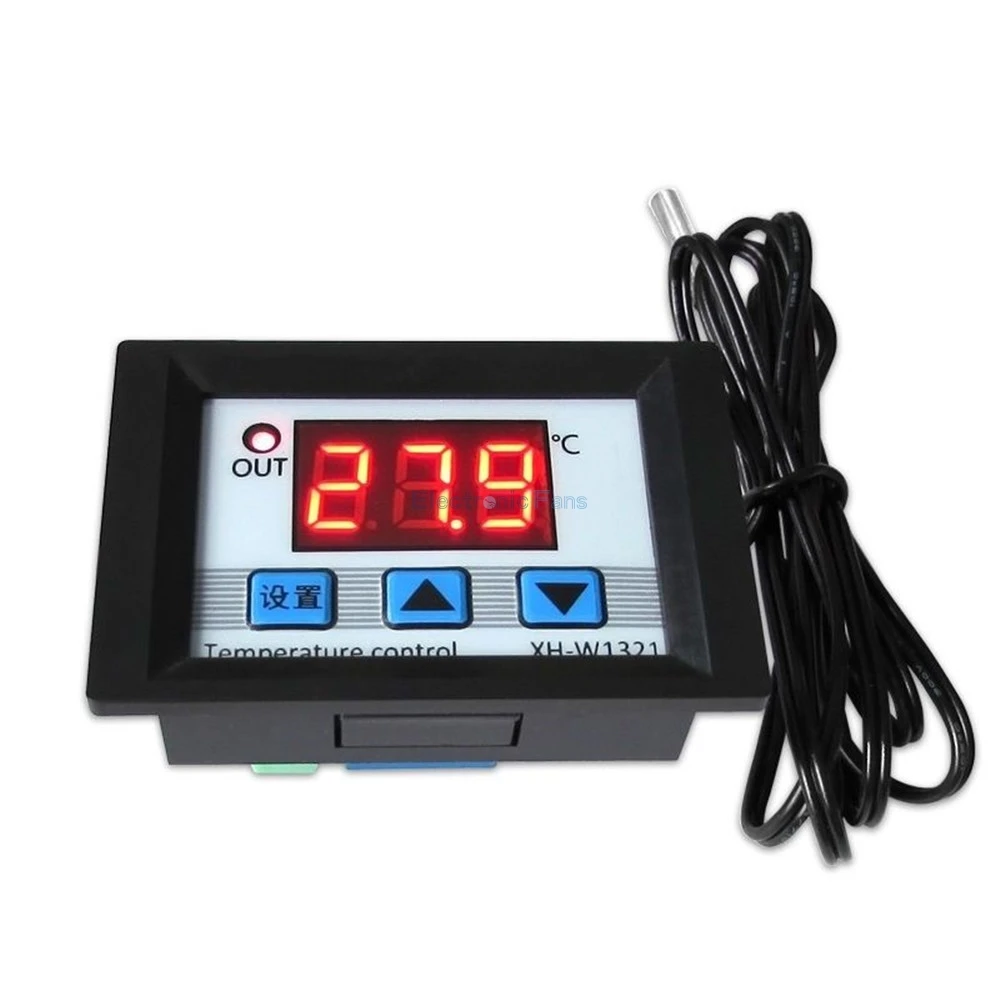 XH W3001 W3001 Black DC12V 10A Temperature Controller Digital LED ...