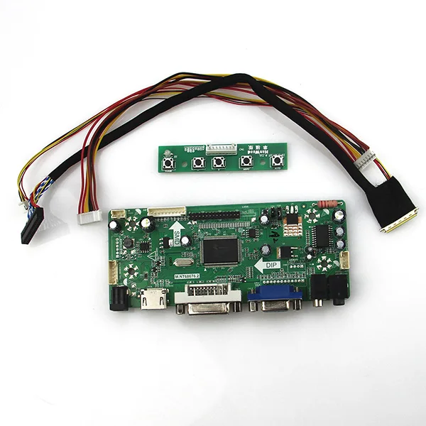 M. NT68676 LCD/LED Controller Driver Board Para B140XW01 V.8 (HDMI + VGA + DVI + Audio) 1366*768 ...