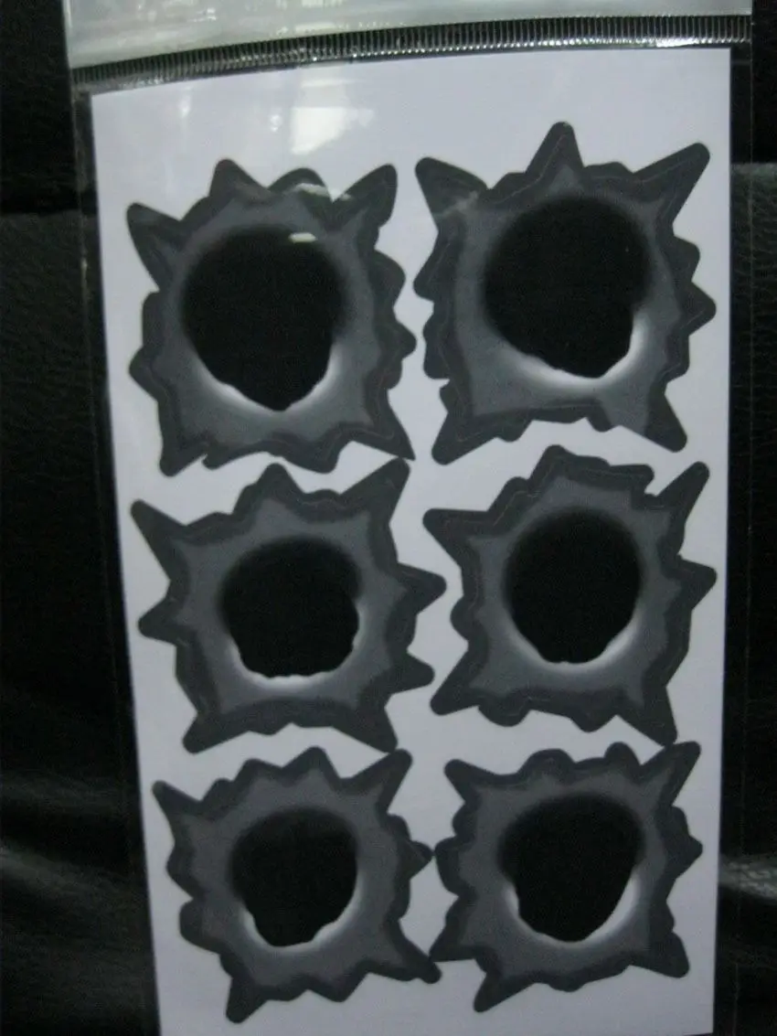 car sticker optional individuality Simulation bullet holes bullet ...