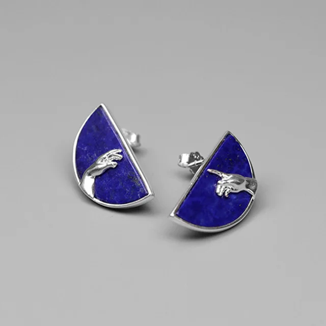 Hand of God from The Creation of Adam Stud Earring | Muduh Collection