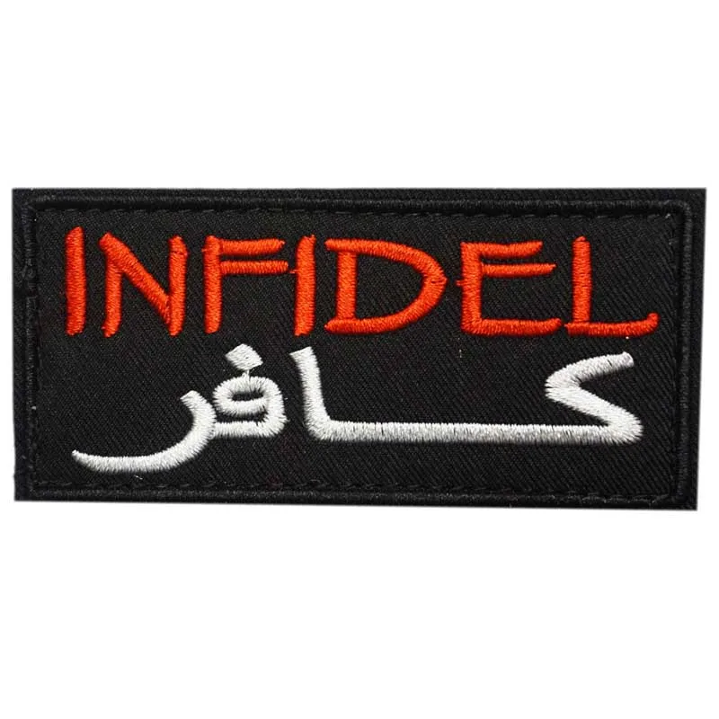 3 75 Infidel Flag Arabic Tactical Army Crusader Combat Hook And Loop