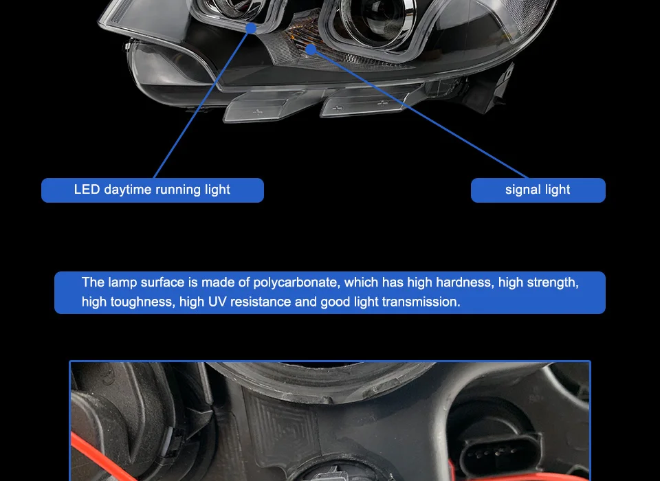 Ford Edge Headlights 2012-2014 Edge LED Headlight DRL Hid