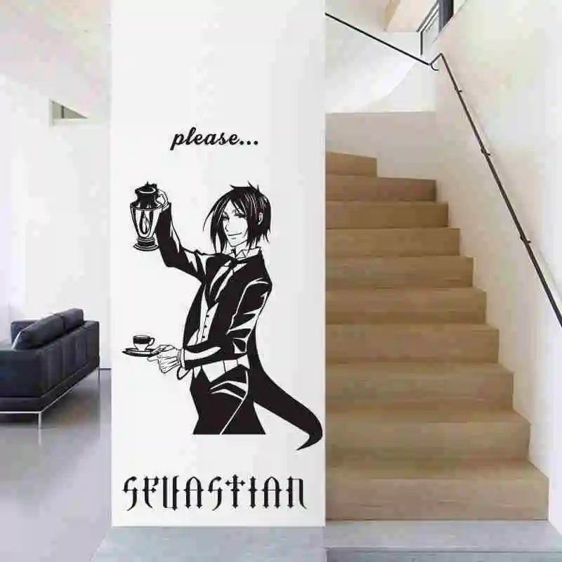 Sebastian Black Butler Wall Sticker Anime Car Decal Vinyl Stickers ...