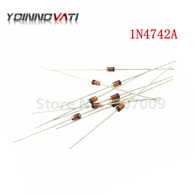 100PCS 1W 12V 1N4742A 1N4742 DO 41 다이오드 12V 1W 제너 5% 새로운 원본|Connectors ...