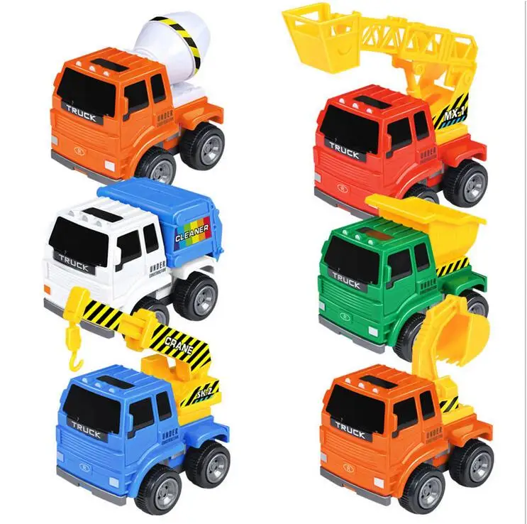 6pcs/lot Full Set Truck Engineering construction Mini Classic Model ...