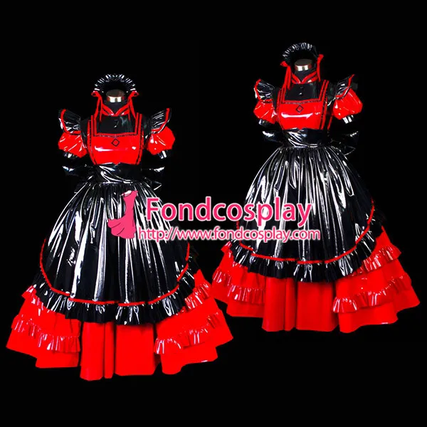 Sexy Sissy Maid Pvc Dress Lockable Uniform Cosplay Costume Tailor made ...