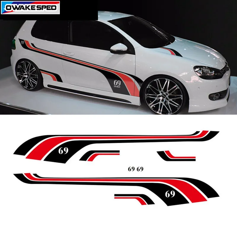 Racing Sport Styling Customized Whole Stickers Car Door/Body Vinyl ...