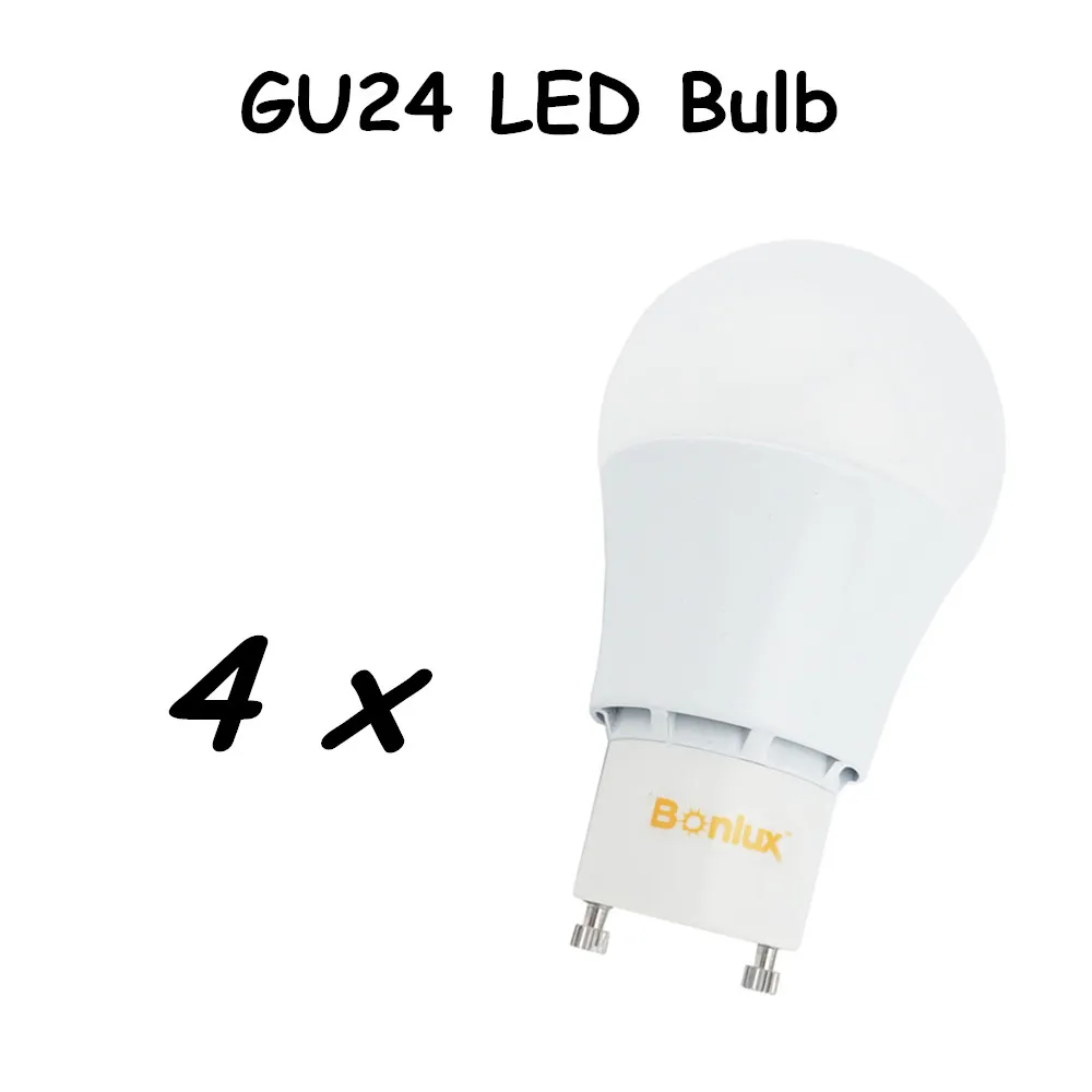 Gu24 Led Bulb 5w 9w A19 A60 Ac85-265v Light Lamp With Extruded Aluminum ...