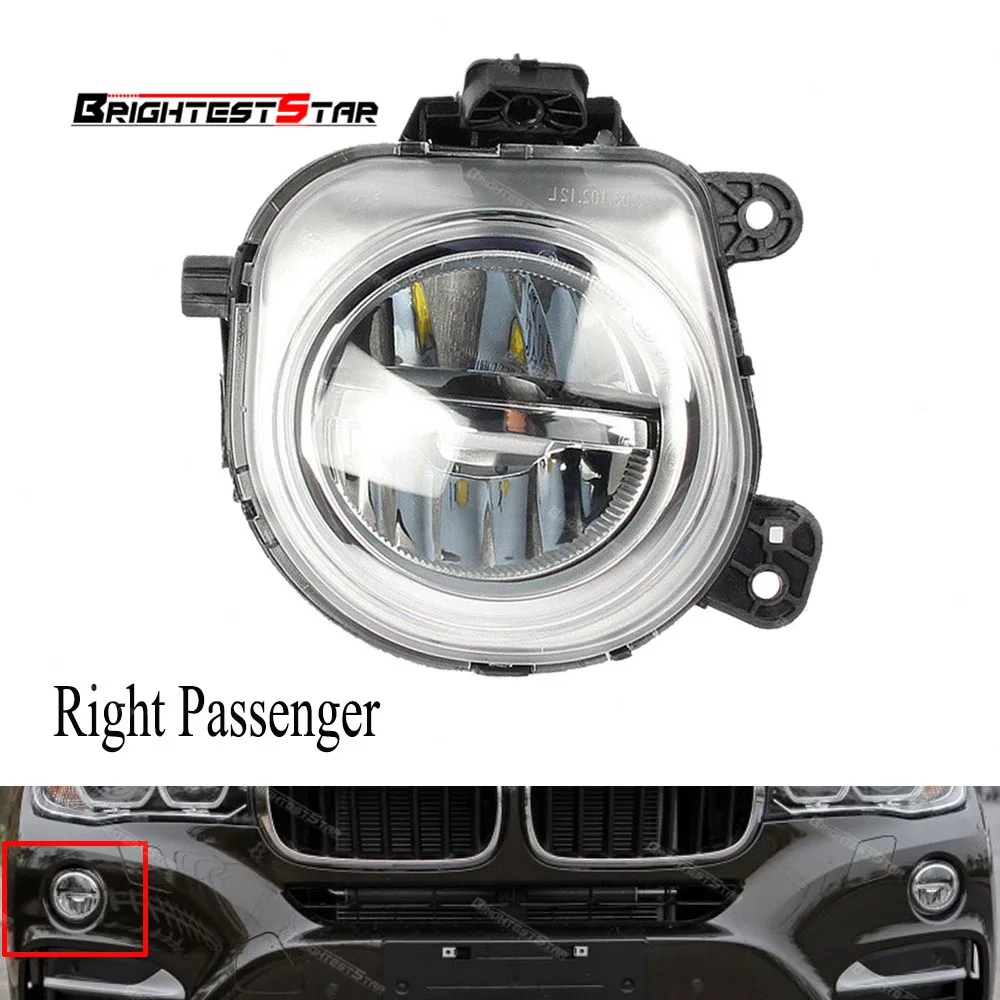 63177317252 กันชนหน้าขวาไฟตัดหมอก LED สำหรับ BMW X3 F25 X4 F26 X5 F15 ...