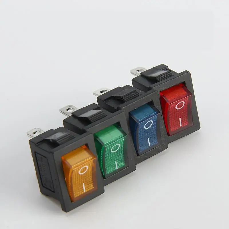 Small switch ship type switch power switch red, green, yellow and blue ...