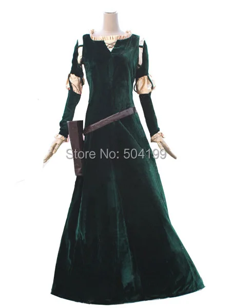 Female Princess Merida Adult Costume Brave Merida Cosplay Dress Film ...