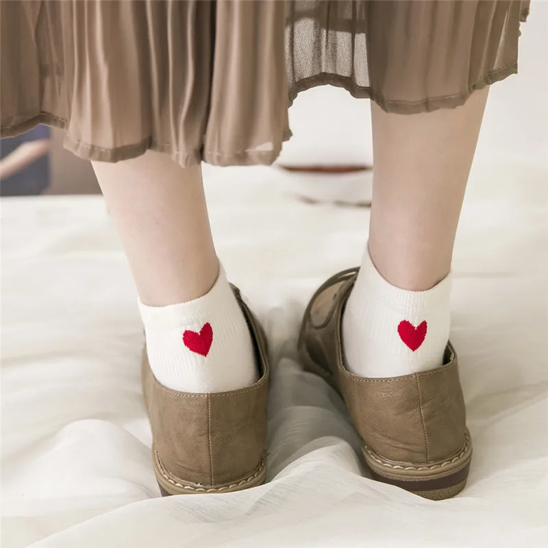 New Cotton Pretty Heart Cute Warm Socks For Female Women's Fall Winter ...