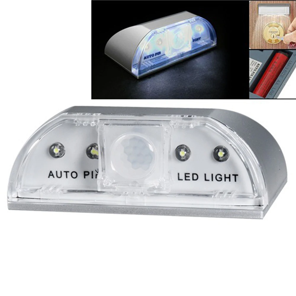 Home Door Keyhole Lamps 4 LED PIR Infrared Detection Motion Sensor LED ...