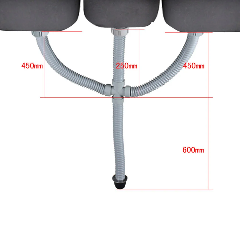 Talea Triple drain pipe kit kitchen sink drain hose Plastic Flexible ...