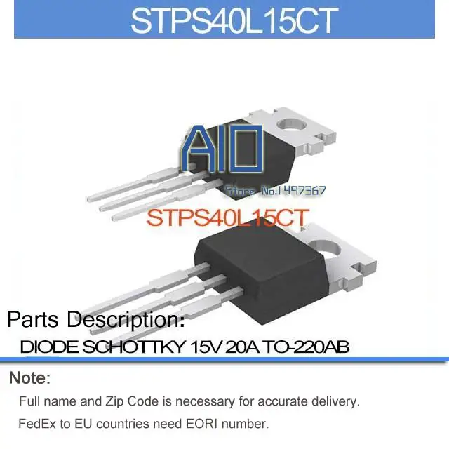 STPS40L15CT-DIODE-SCHOTTKY-15V-20A-TO-220AB-STPS40L15-40L1-STPS40L ...