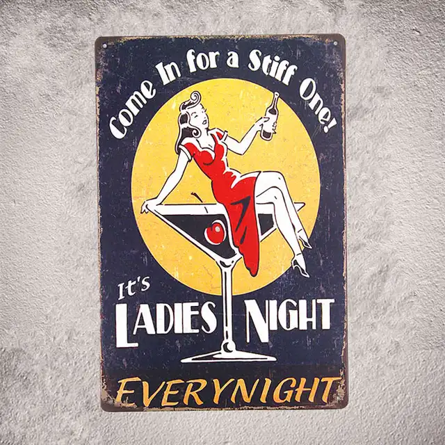 Vintage Metal Tin sign Pin up Girl Art Poster Beer Pub Art Poster ...
