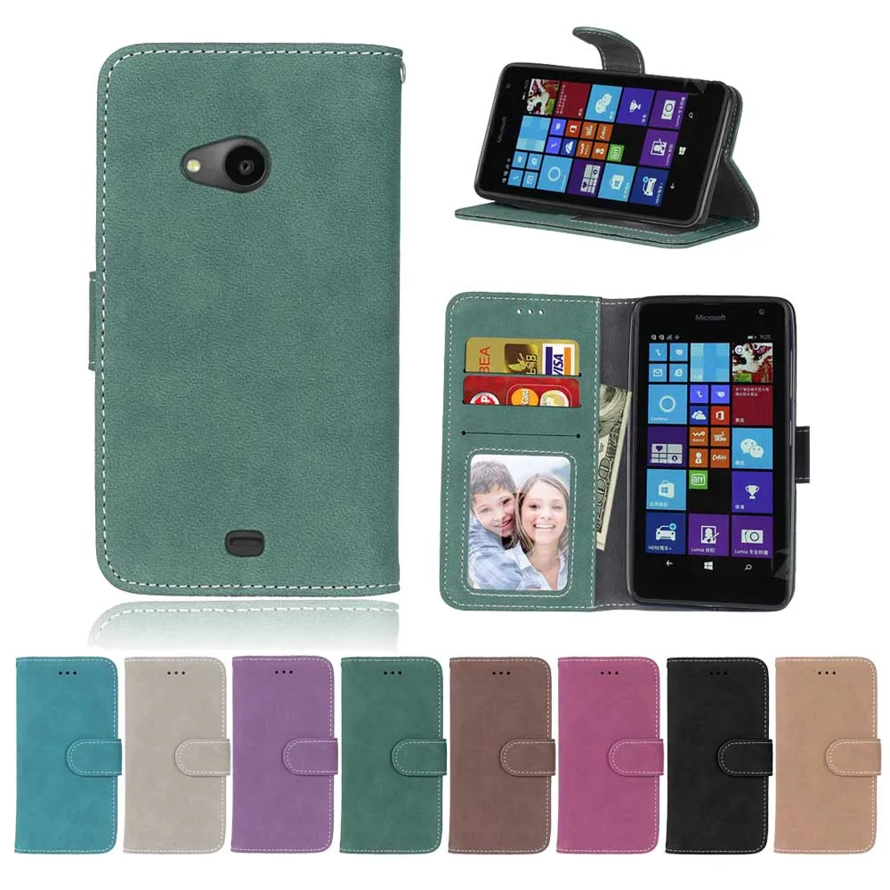 Matte Retro Leather Case For Microsoft Lumia 640 dual Phone case capa ...