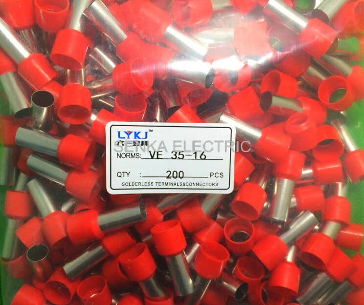 E35-16 Terminator For Cable 2awg 35mm2 Bootlace Ferrules Wire Terminal ...