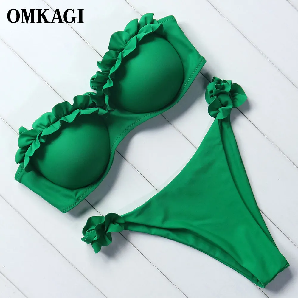 Omkagi Micro Bikinis Set Sexy Push Up Swimwear Swimsuit Women Off