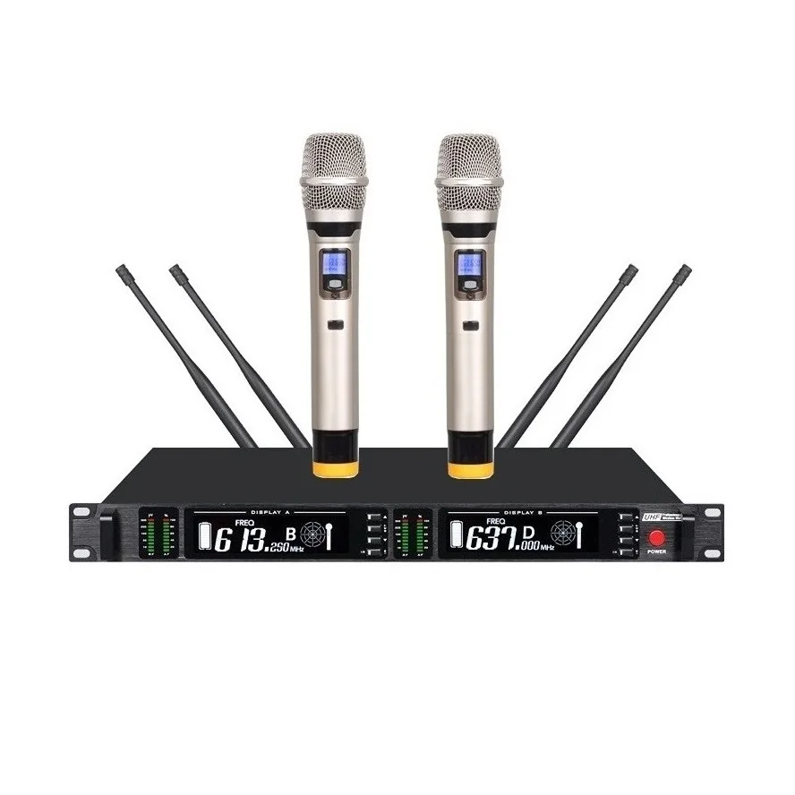 Bolymic 200 Channels Karaoke Microphone True Diversity Uhf Pll Wireless ...