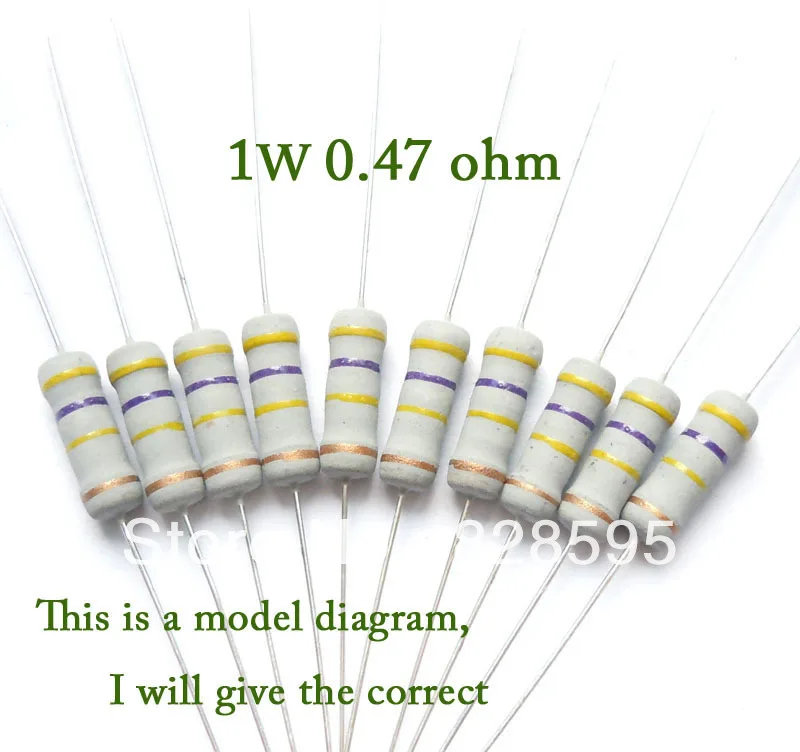 1w 0,47 ohm 0R47 ohm 100% Original nuevas resistencias fijas ...