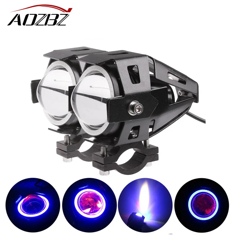 AOZBZ Car styling Motorcycle LED Angle Eyes Devil Eyes Headlight ...