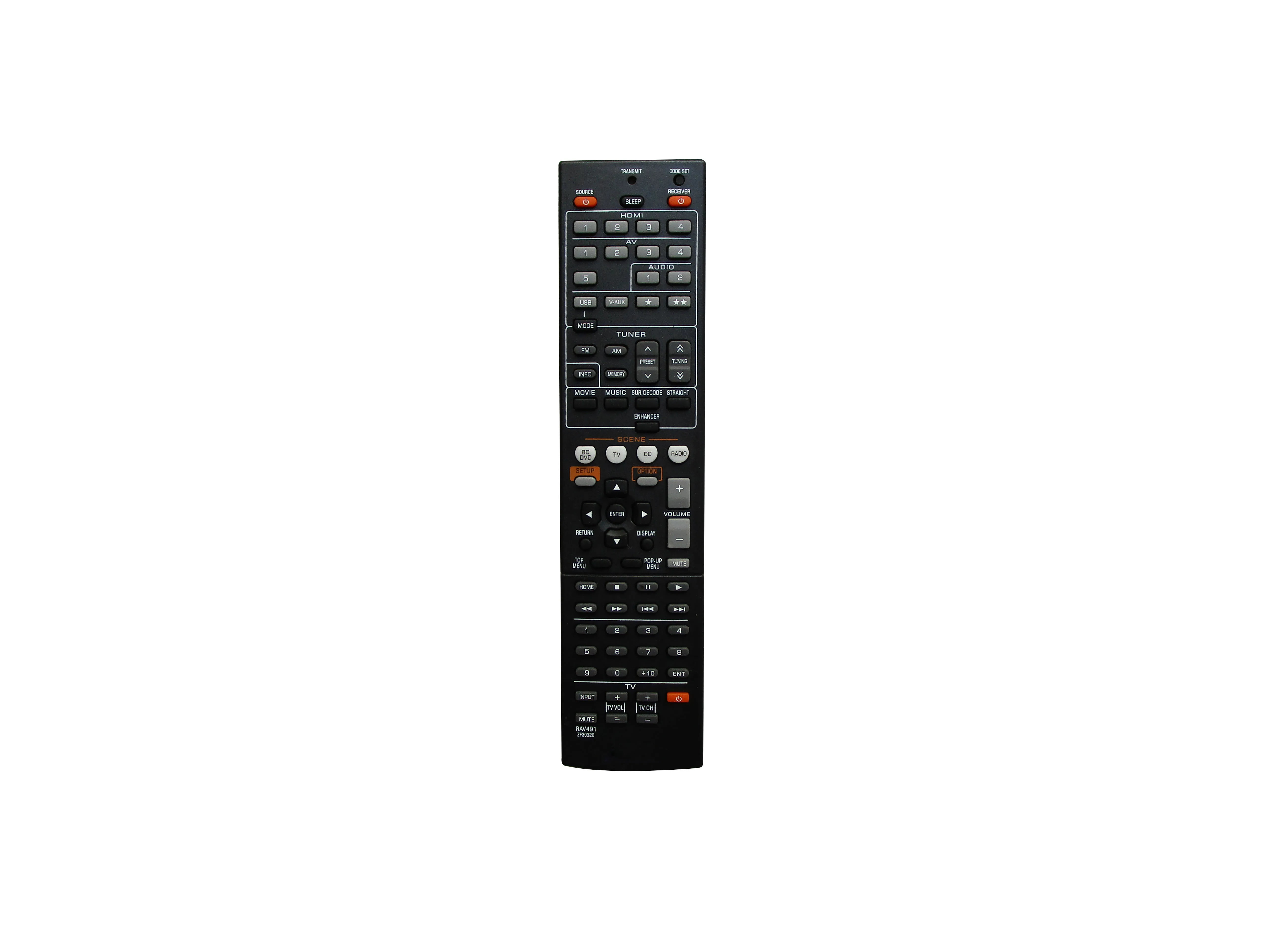 Remote Control For Yamaha RAV498 RX-V575 RX-V575BL HTR-5066 RX-V475 RX ...