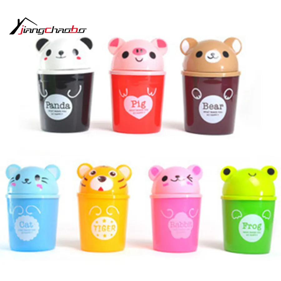 Fashion Mini Debris Bucket Animal Cartoon Cute Trash Barrel Creative ...