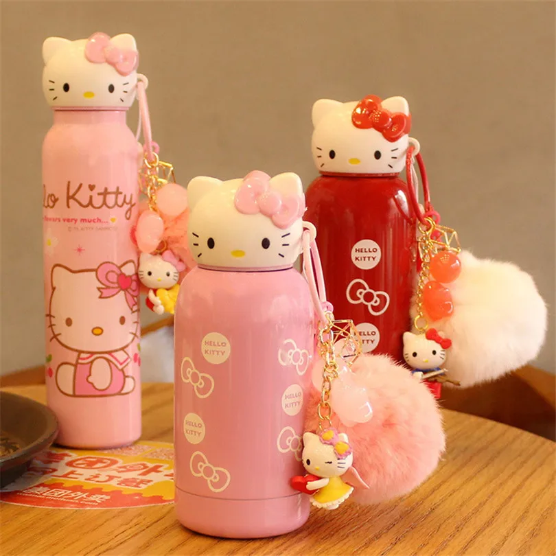 Cute Kitty Cartoon Thermos Cup Kawaii Japanese Animals Vacuum Flasks ...