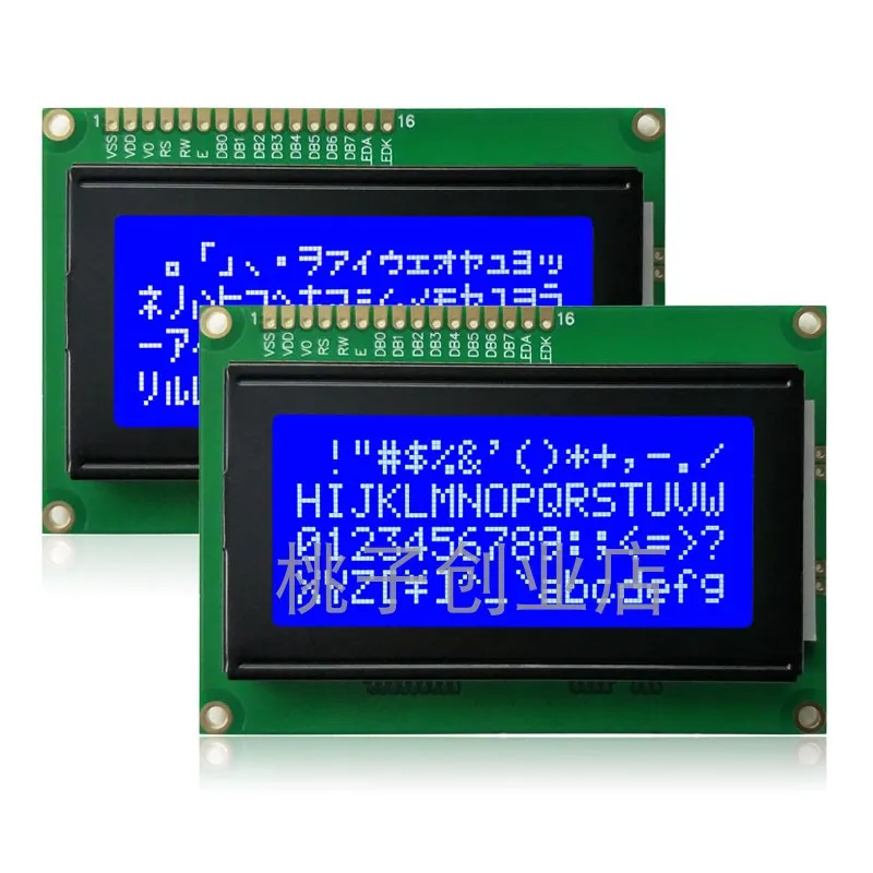 10Pcs-1604A-LCD-screen-1604-LCD-5V-16X4-characters-Blue-screen-Yellow ...