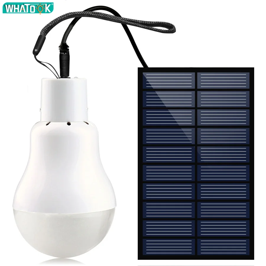 Portable Solar Led Bulb Lamp Charged Solar Energy Lamp 6V Luminaria ...
