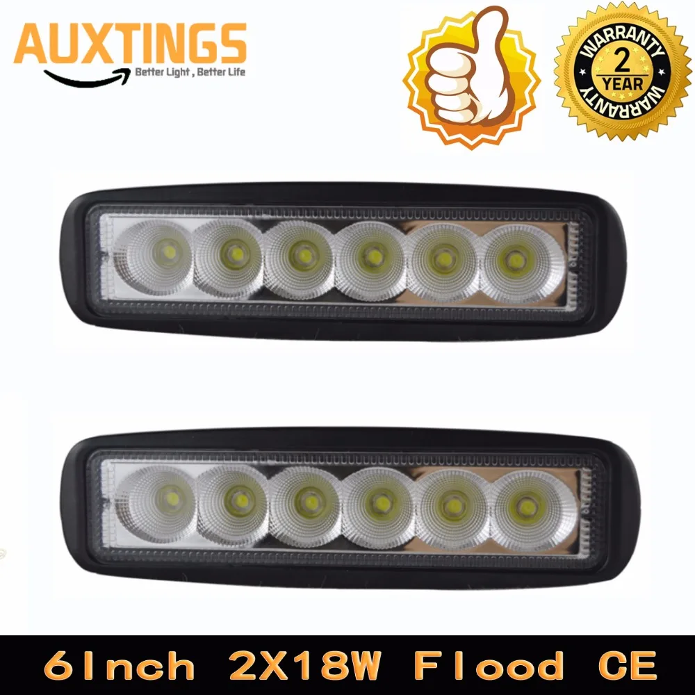 2 Pcs 18w Led Work Light Spot Flood 12 Volt Single Row Mini Led Light ...