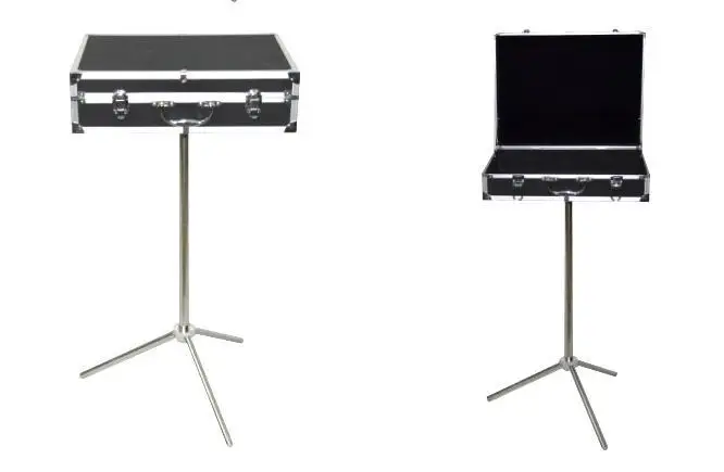 Top Quality Black Aluminum Case Magic Table (With Stainless steel Stand ...