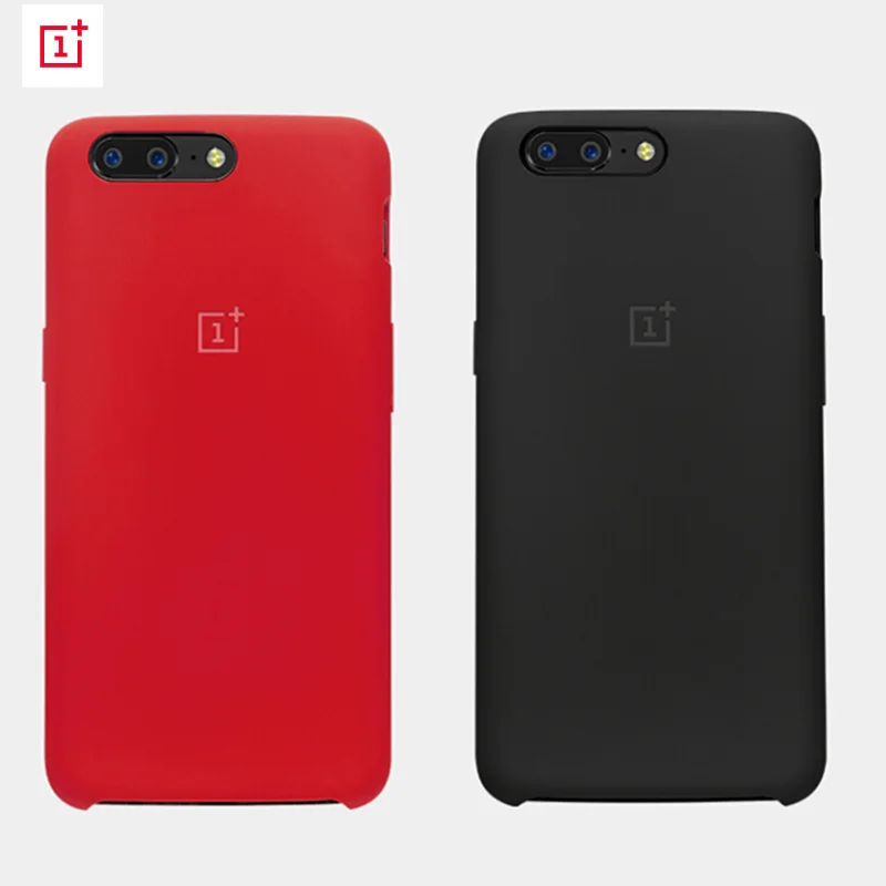 OnePlus 5 caso rojo cubierta Original de silicona protectora caso ...