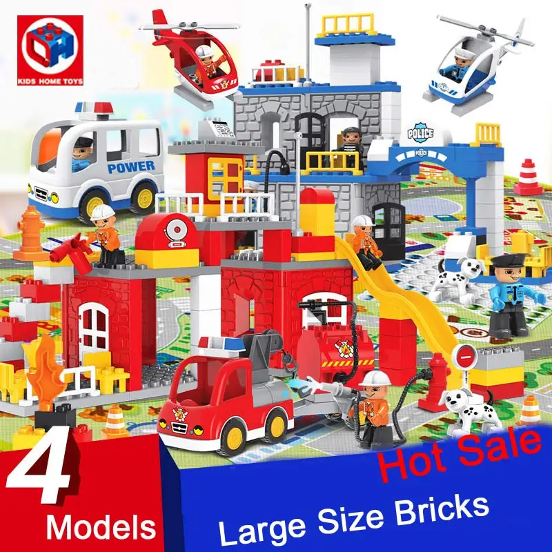 Estación de Bomberos de gran tamaño, serie policial de ciudad, equipo de construcción, modelo 3D ...