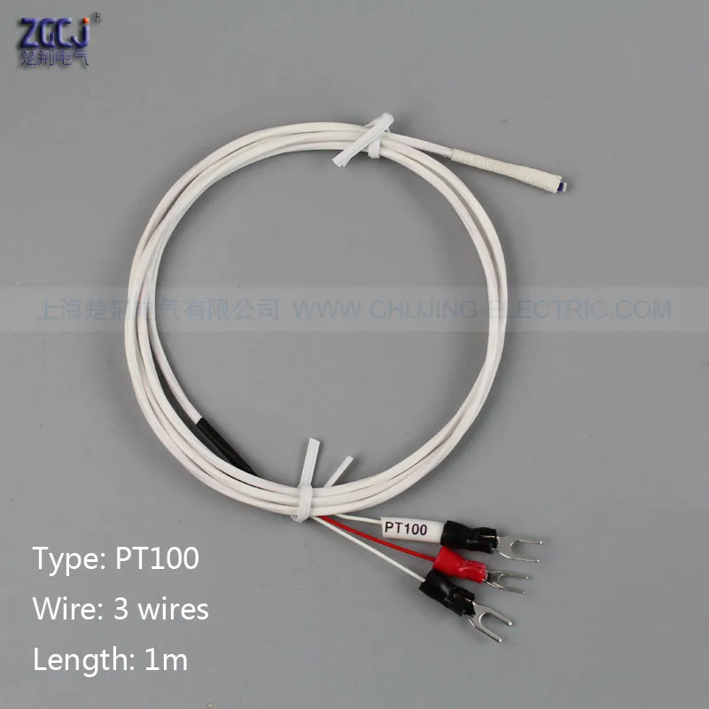 White color 3 wire type PT100 Thermal resistance PT100 RTD sensor PT100 ...