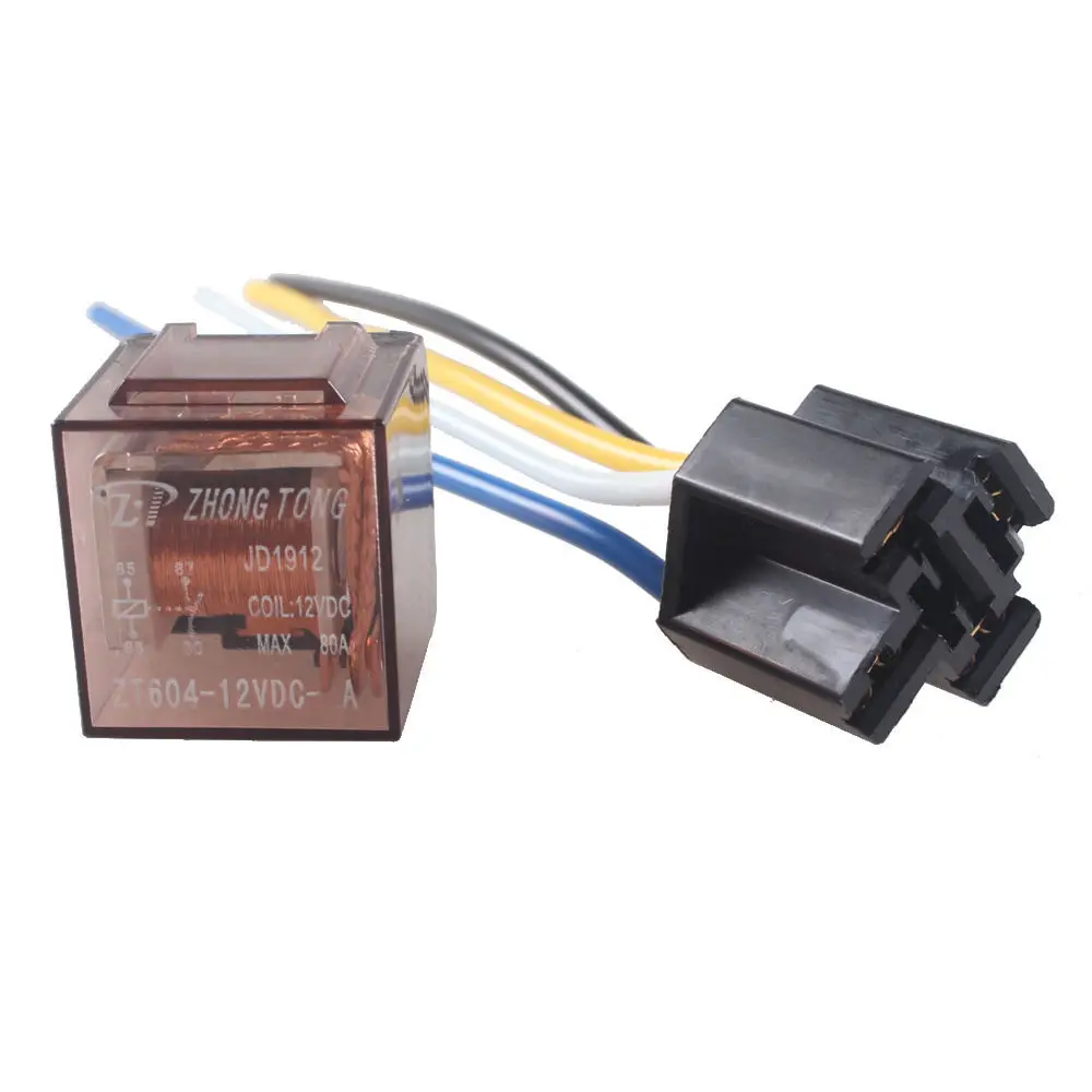 EE support Car 12V 12 Volt DC 80A AMP Transparent Relay & Socket SPDT ...
