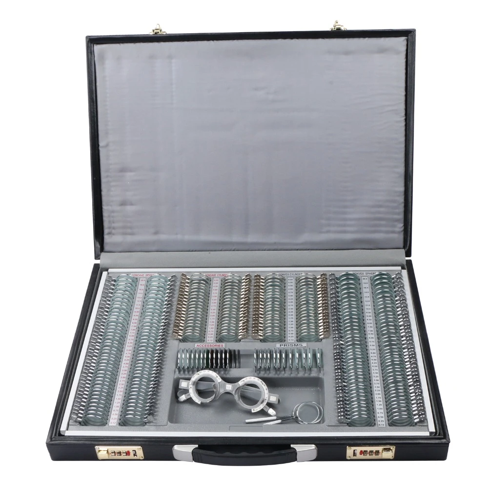 266 pcs Optical Trial Lens Set Metal Rim Leather Case + Free Trial ...