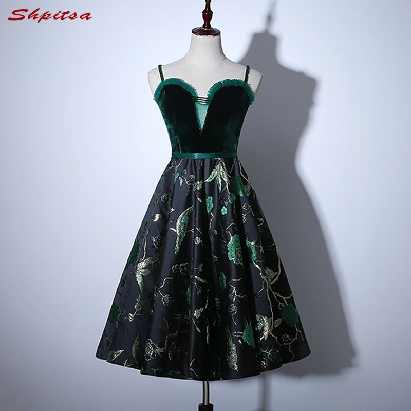 Floral Short Cocktail Dresses Women Cocktails Formal Prom Coctail Party Dresses Vestido De Festa