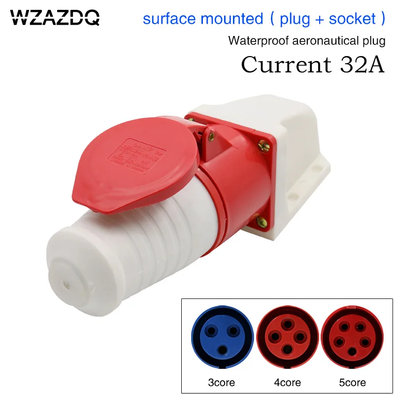 Industrial waterproof aviation plug socket connector 3 core 4 core 5 ...