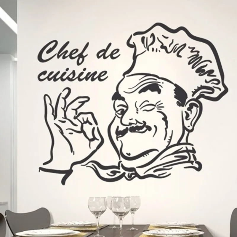 New Chef de Cuisine Removable decor sticker Wall sticker Decal For ...